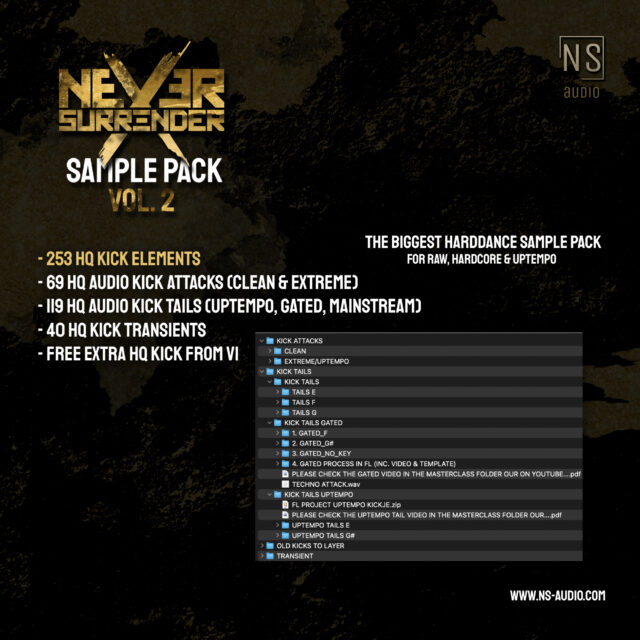 NEVER SURRENDER SAMPLE PACK VOL. 2 - NS Audio
