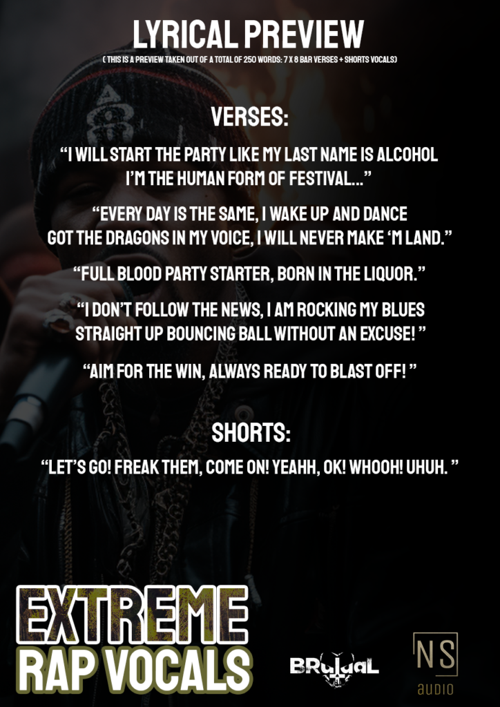 EXTREME RAP VOCALS VOL.1 - NS Audio